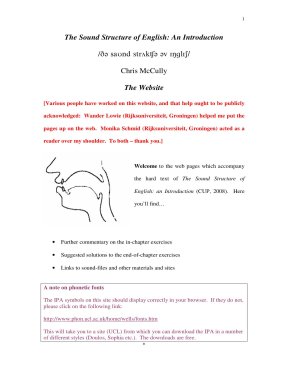 The sound structure of english