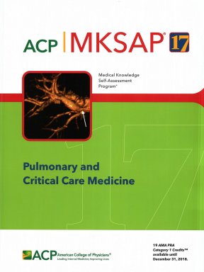 2018 ACP MKSAP pulmonary critical care textbook