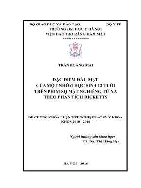 ĐẶC điểm đầu mặt CỦA một NHÓM HỌC SINH 12 TUỔI TRÊN PHIM sọ mặt NGHIÊNG ...