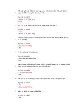 Trac nghiem co dap an dan luan ngon ngu