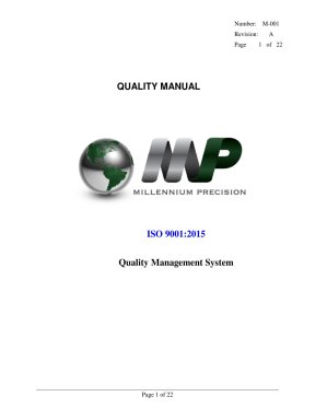 Quality manual ISO 9001 2015