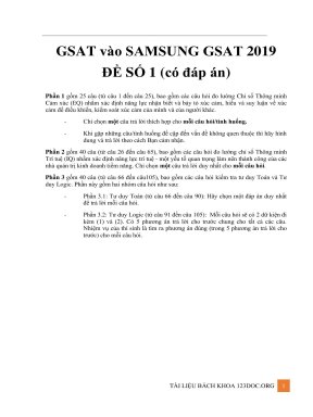 GSAT SAMSUNG GSAT 2024 (Đề 8)