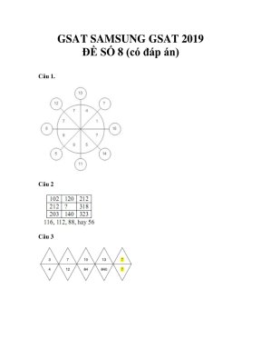 GSAT vào SAMSUNG GSAT 2024 (Đề 2)
