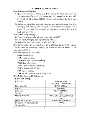 Quy trinh MBA 500kv speco china