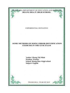 Some methods of doing error identification exercise in the GCSE exam