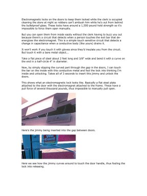 Defeating electromagnetic door locks