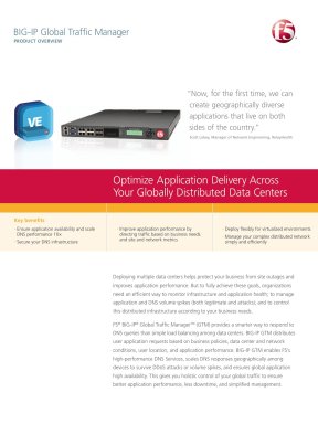 big ip global traffic manager overview
