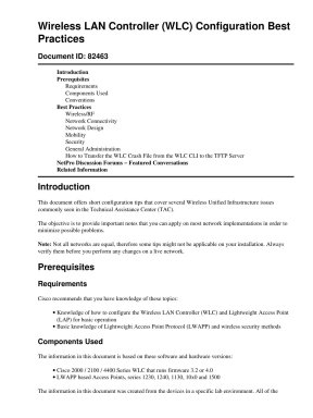 wlc config best practice