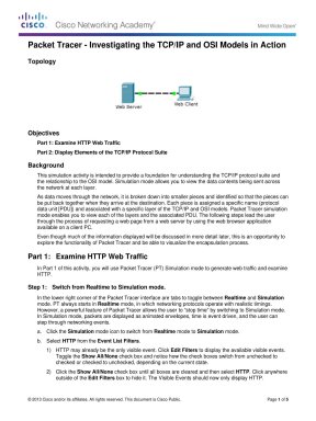 3.2.4.6 Packet Tracer - Investigating the TCP-IP and OSI Models in Action Instructions
