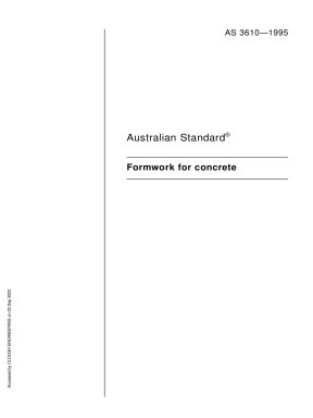 3-Australian Standard 3610 formwork for concrete