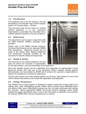EGN UIX10204 airodek prop panel falsework