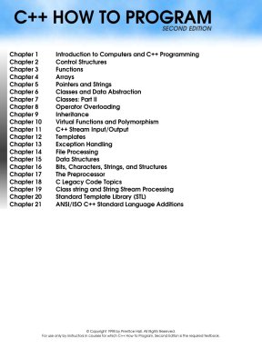 Deitel c++ how to program 2nd edition
