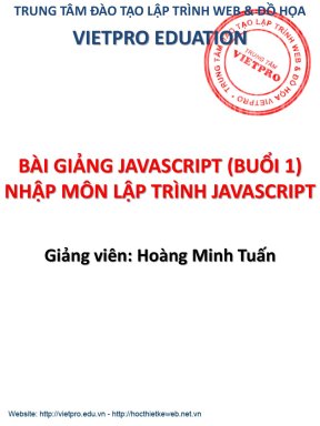 Lập trình JavaScript cơ bản