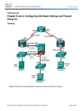 9 3 1 2 lab configure ASA basic settings and firewall using CLI kho tài liệu bách khoa