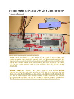 Stepper motor interfacing with 8051 microcontroller