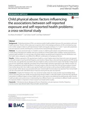 Child physical abuse: factors influencing the associations between self ...