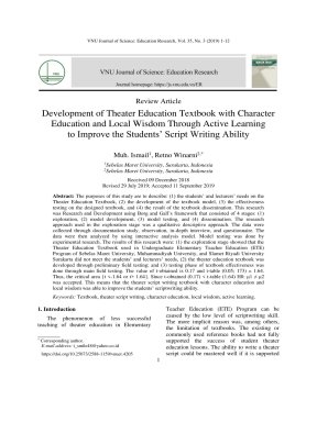 Development of theater education textbook with character education and ...