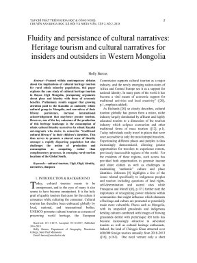 Fluidity and persistance of cultural narratives: Heritage tourism and ...