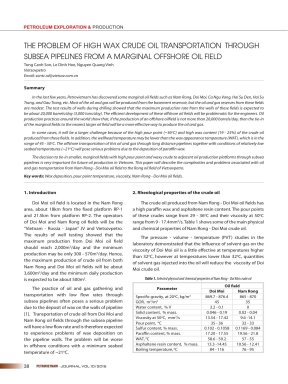 The problem of high wax crude oil transportation through subsea ...