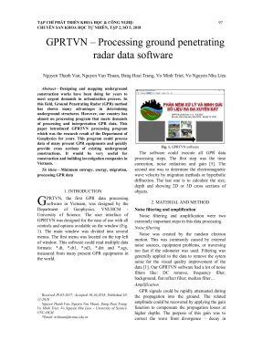 GPRTVN – Processing ground penetrating radar data software