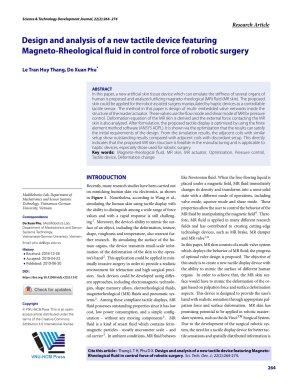 Design and analysis of a new tactile device featuring magneto ...