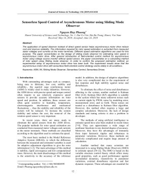 Sensorless speed control of asynchronous motor using sliding mode observer