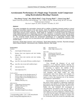 Aerodynamic performance of a single stage transonic axial compressor ...