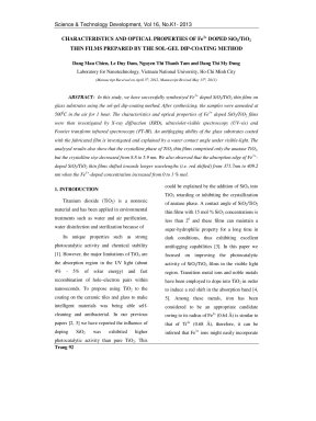 Characteristics and optical properties of Fe3 doped Sio2 Tio2 thin ...