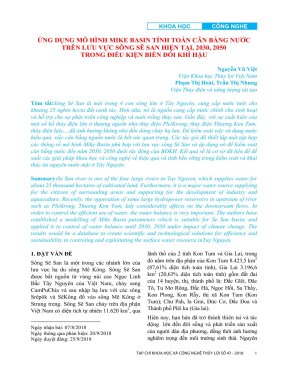 Ứng dụng mô hình Mike Basin tính toán cân bằng nước trên lưu vực sông ...