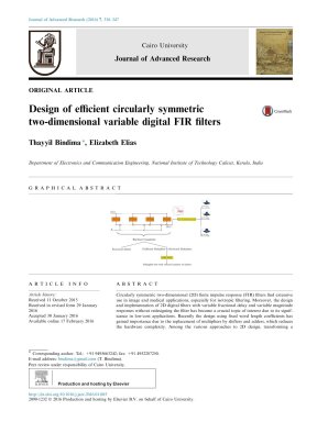 Design of efficient circularly symmetric two-dimensional variable digital FIR filters