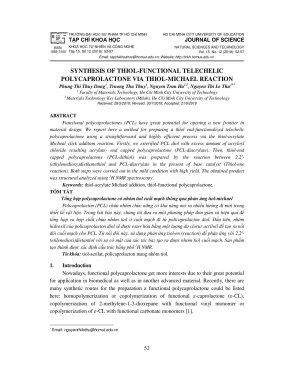 Synthesis of Thiol-functional telechelic Polycaprolactone via Thiol ...