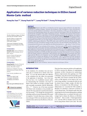 Application of variance reduction techniques in EGSnrc based Monte ...
