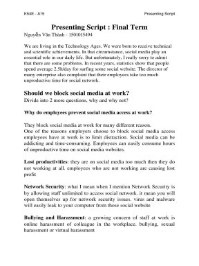 Script Presenting: Block Social Media at Work