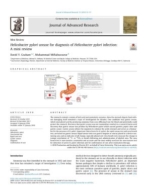Helicobacter pylori urease for diagnosis of Helicobacter pylori ...