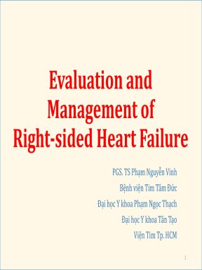 Bài giảng Evaluation and management of right-sided heart failure