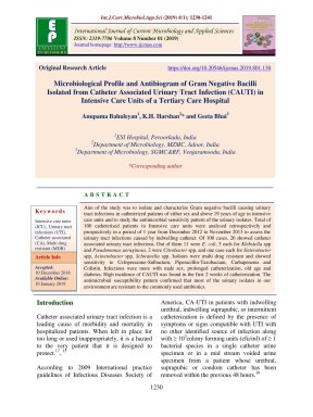 Microbiological profile and antibiogram of gram negative bacilli ...