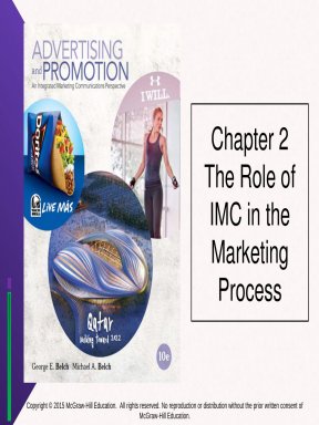 Lecture Advertising and promotion: An integrated marketing ...