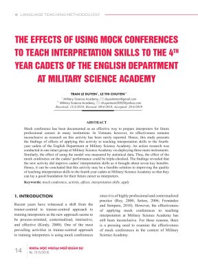 The effects of using mock conferences to teach interpretation skills to ...