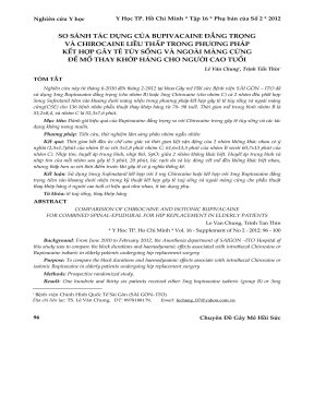 So sánh tác dụng của bupivacaine đẳng trọng và chirocaine liều thấp ...
