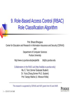 Computer Security: Chapter 9 - Role-Based Access Control (RBAC) Role ...