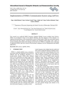 Implementation of FHMA communication system using labview