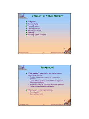 Lecture Operating system concepts (Sixth ed) - Chapter 10: Virtual memory