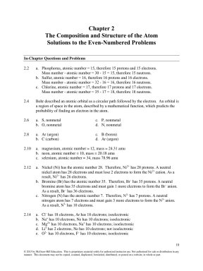 Testbank and solution manual for chemistry CH02 the structure of the ...