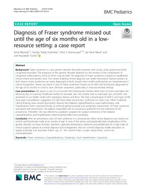 Diagnosis of Fraser syndrome missed out until the age of six months old ...