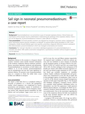 Sail sign in neonatal pneumomediastinum: A case report