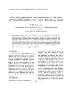Sense-making Process in School Innovation: A Case Study at Vietnam ...
