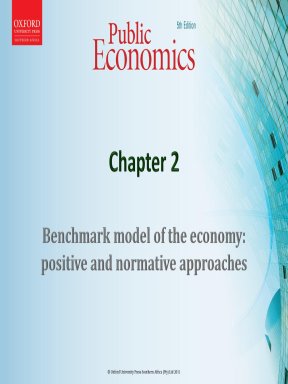 Lecture Public economics (5th edition) - Chapter 2: Benchmark model of ...