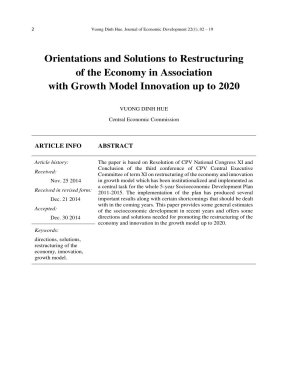 Orientations and solutions to restructuring of the economy in ...