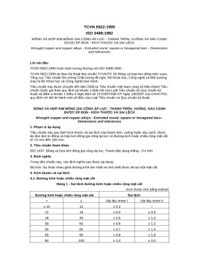 Quy chuẩn Quốc gia TCVN 5922:1995 - ISO 3488:1982