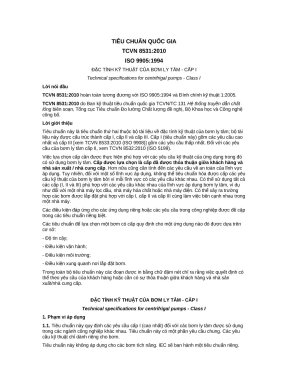 Tiêu chuẩn Quốc gia TCVN 8531:2010 - ISO 9905:1994